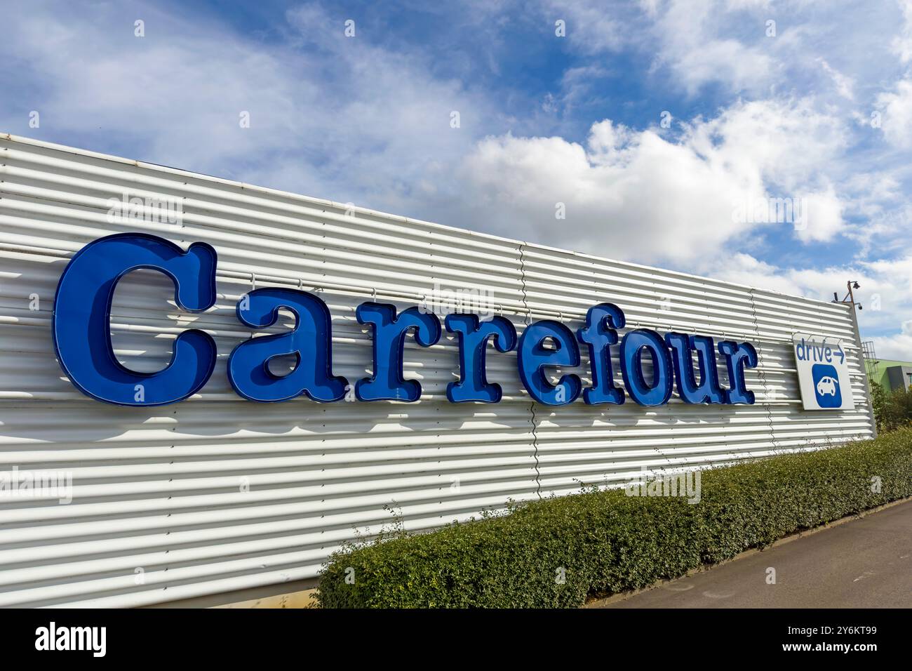 Carrefour Company sign Stock Photo - Alamy