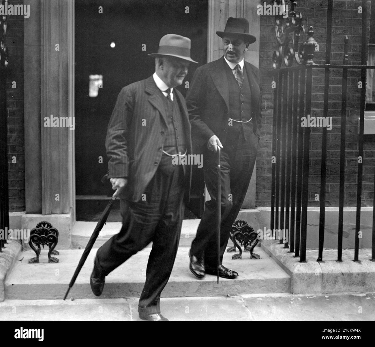 In Downing Street. Lord Hailsham and Lord Harlech. 1934 Stock Photo - Alamy