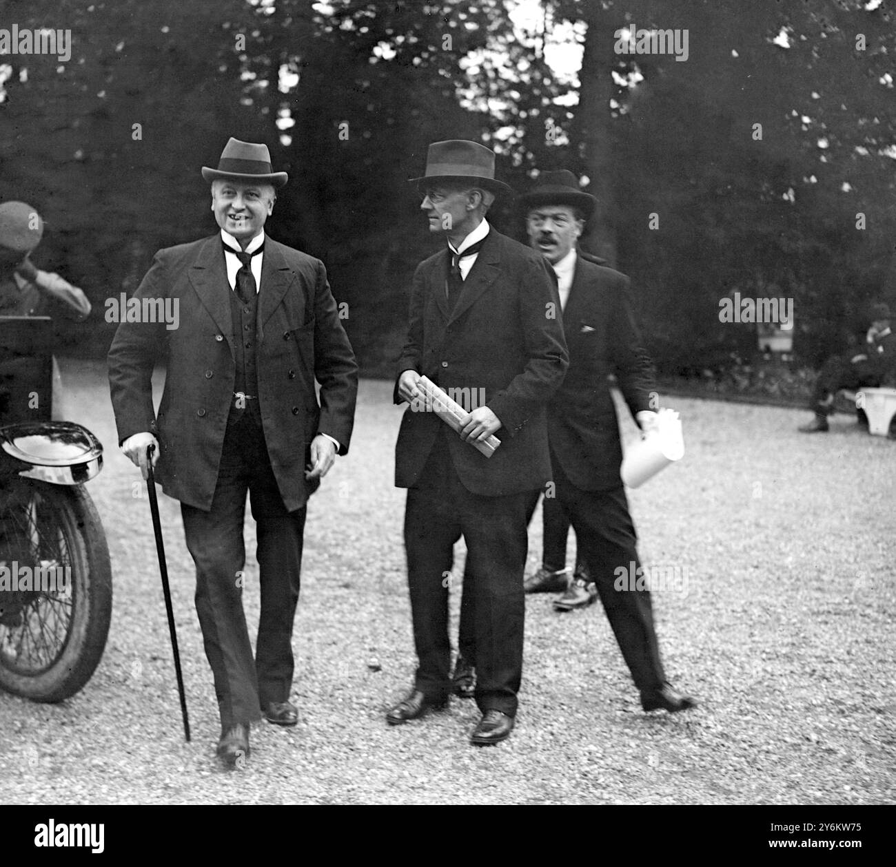 Spa Conference Belgium Lord Curzon and Lord Riddell. 8 July 1920 Stock ...