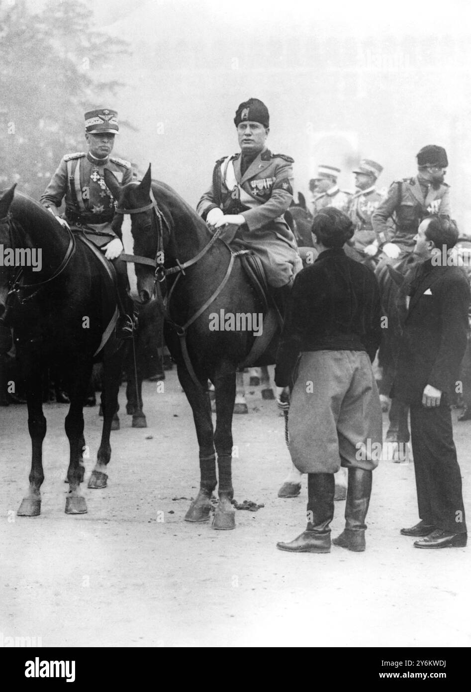 Second anniversary of the Facist march on Rome. Signor Mussolini ...