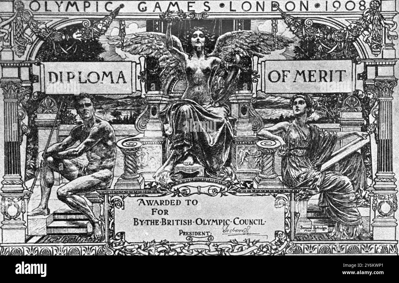 The Diploma of Merit for Competitors At the London Olympic Games medals ...
