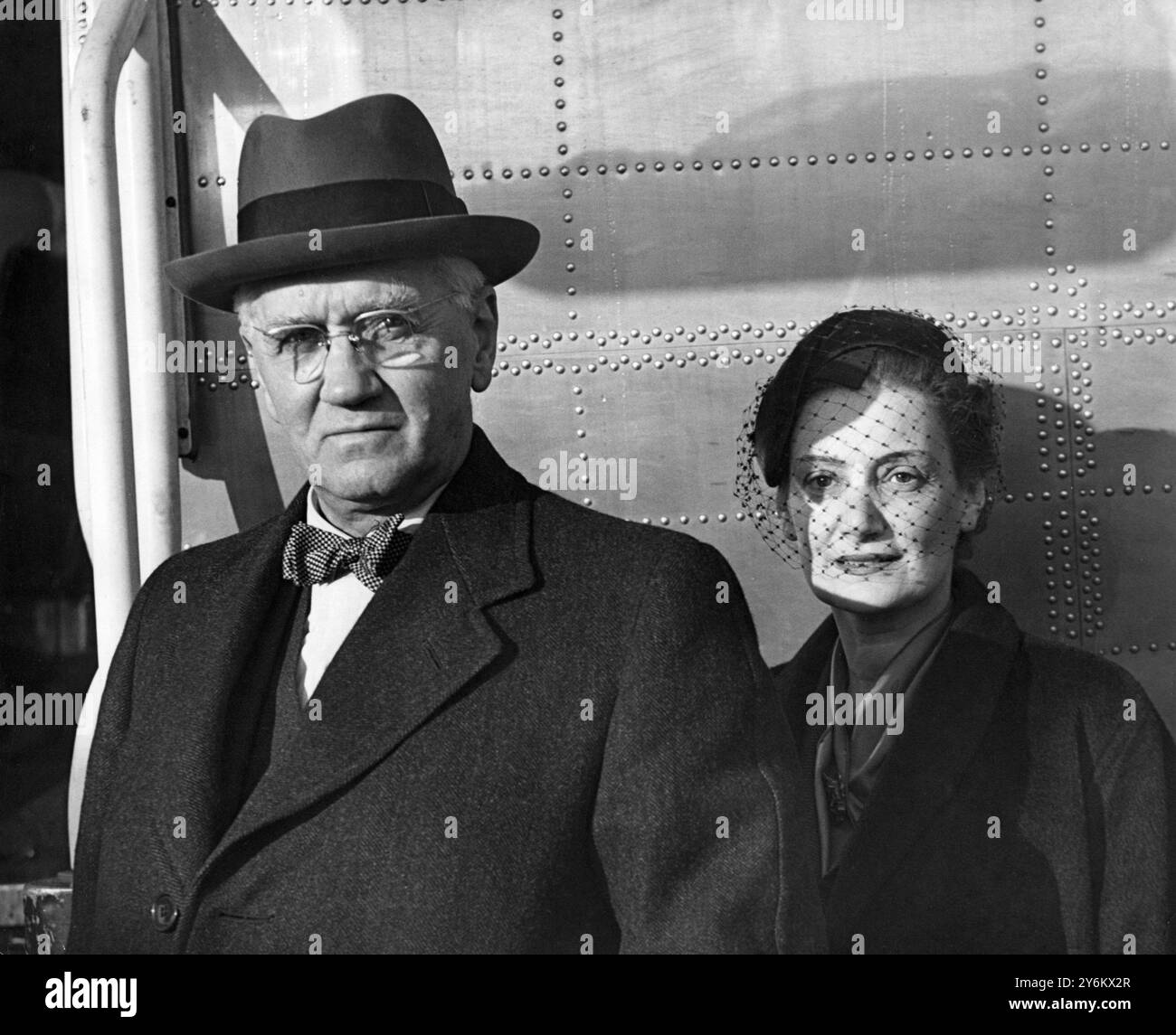 Penicillin discoverer Sir Alexander Fleming and his wife pictured at ...