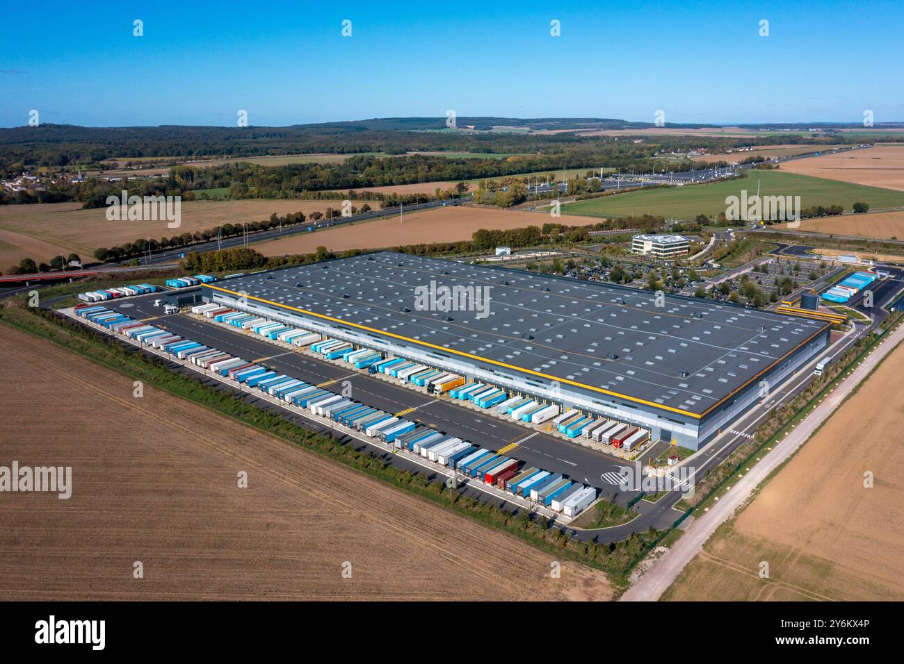 Aerial photo amazon logistics hi-res stock photography and images - Alamy