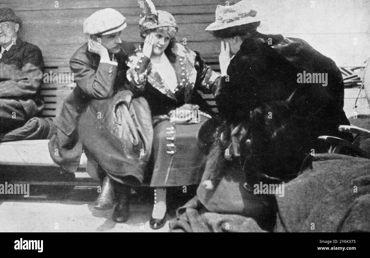 Aboard the rescue ship: "Titanic" survivors on the "Carpathia." Rescued ...