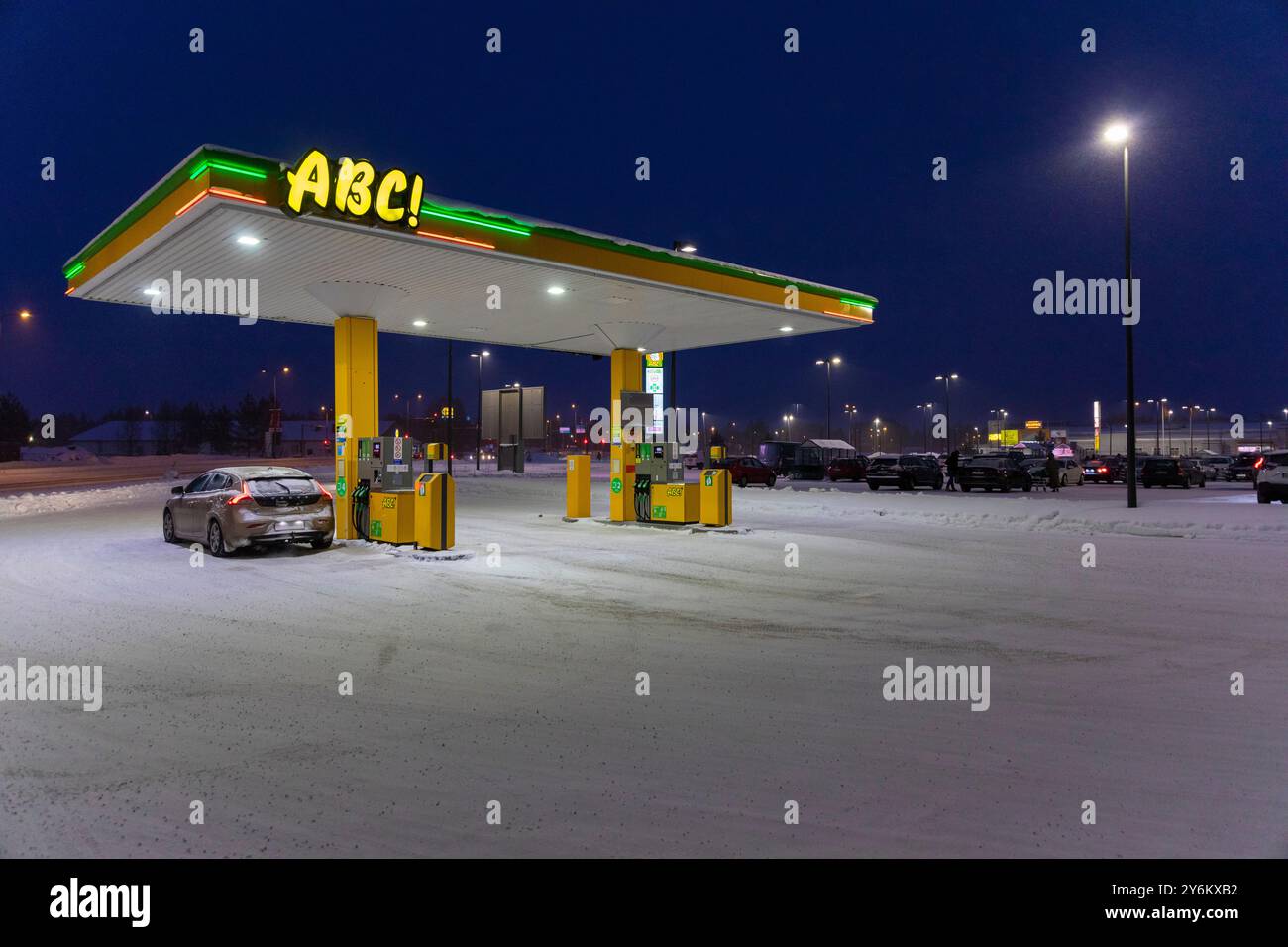 Finland, Rovaniemi. ABC gas station Stock Photo - Alamy