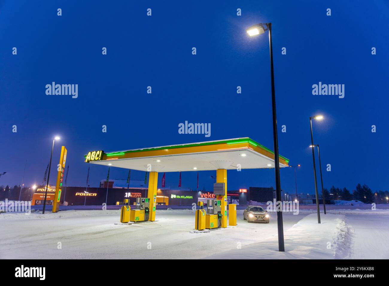 Finland, Rovaniemi. ABC gas station Stock Photo - Alamy