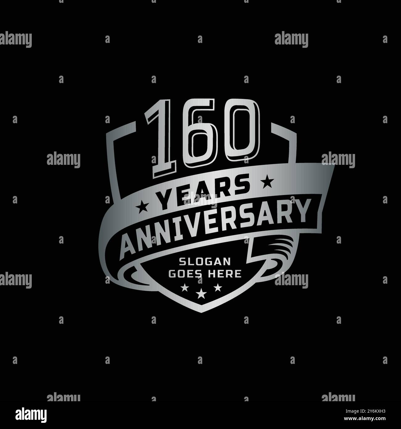 160 years anniversary celebration design template. 160th anniversary ...
