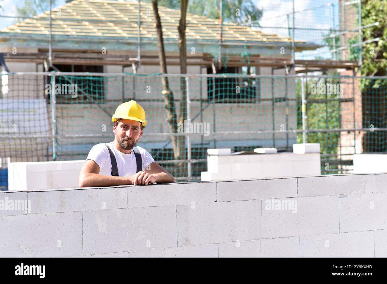 profession construction worker - work on a building site construction ...
