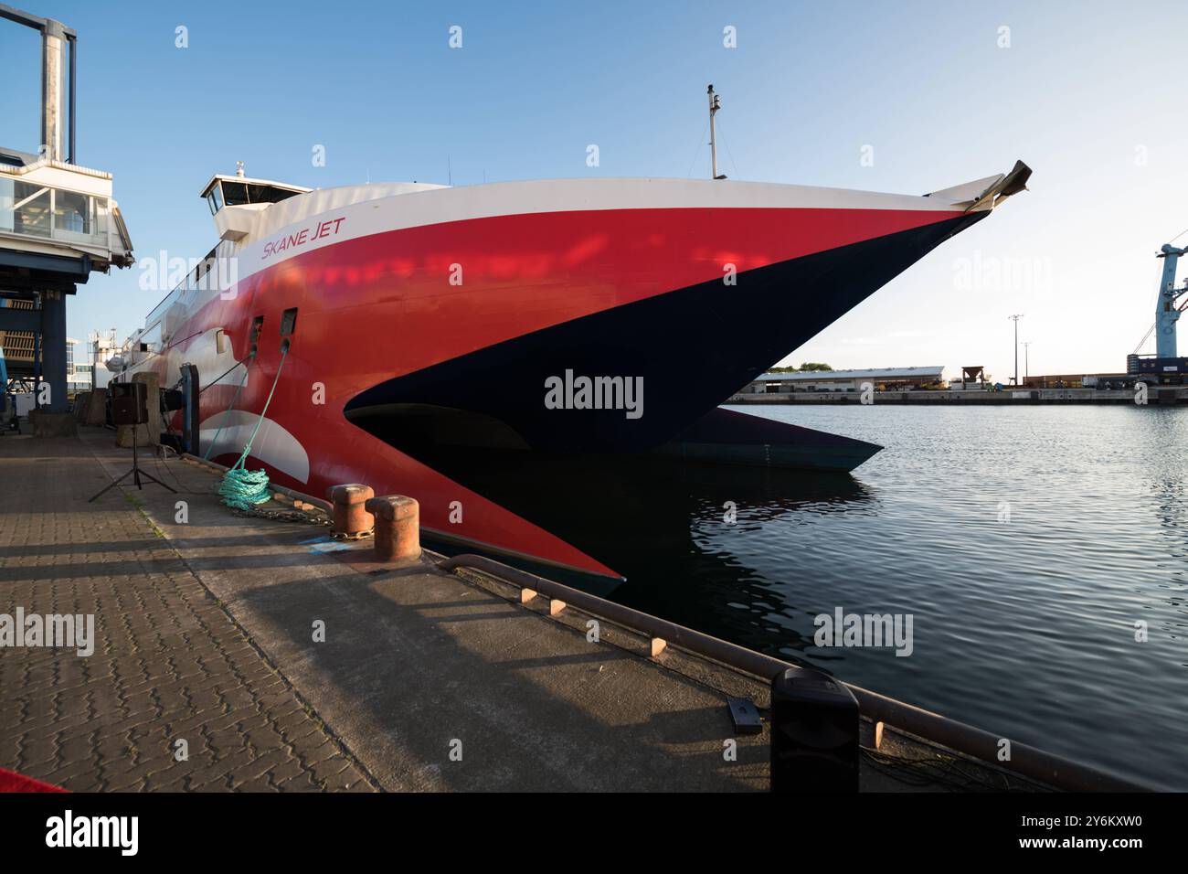Die Route der Schnellfähre Skane Jet von Sassnitz Rügen nach Mukran ...
