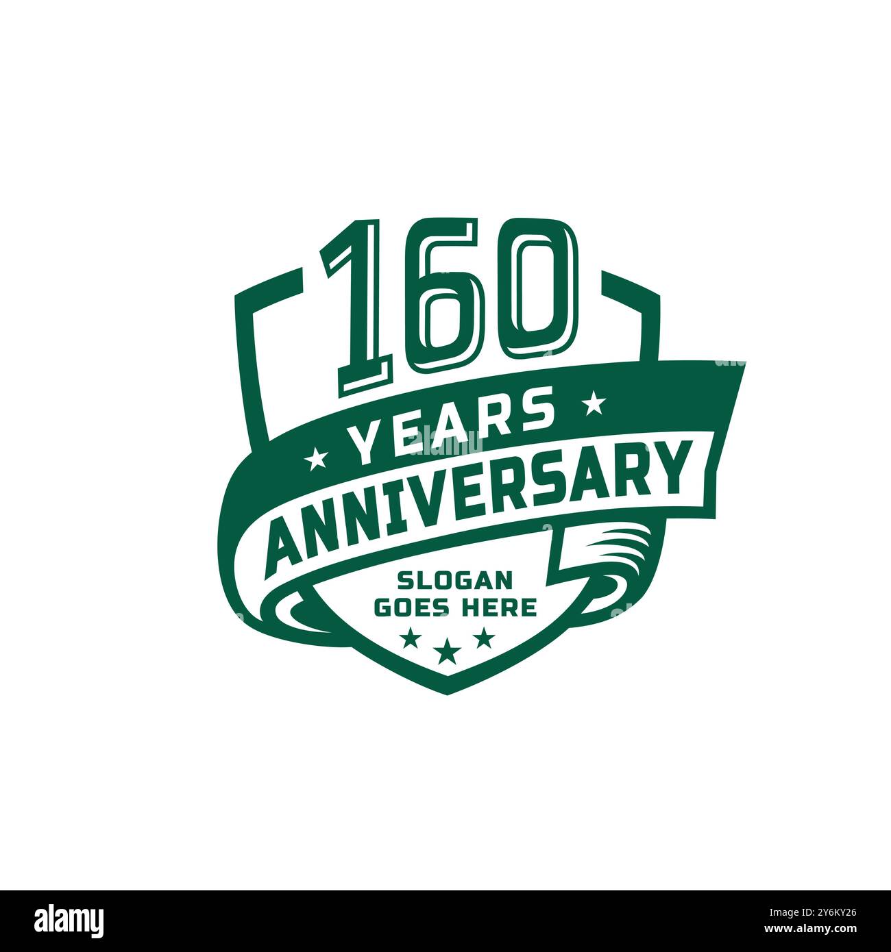 160 years anniversary celebration design template. 160th anniversary ...