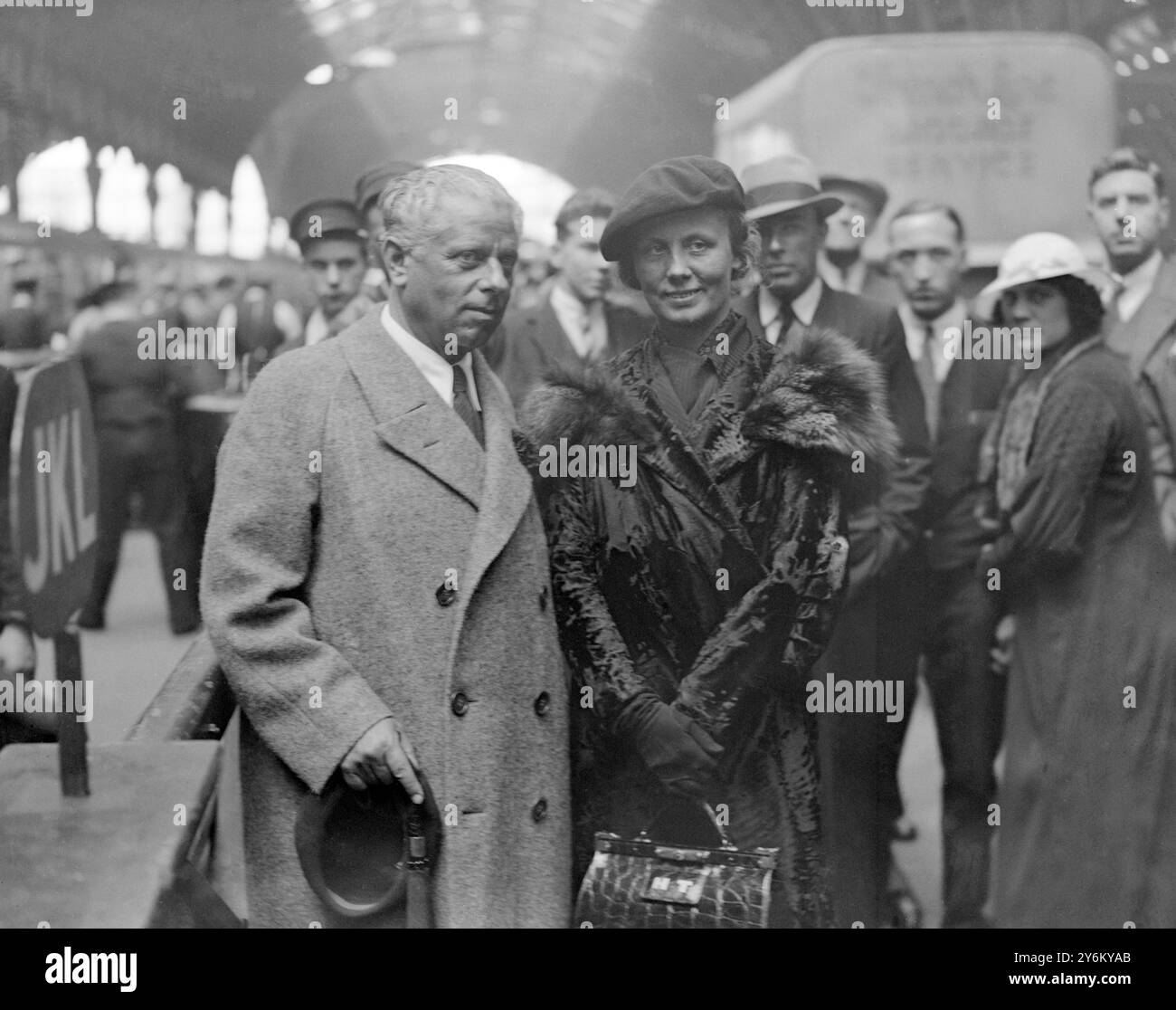 At Paddington train station, London. Max Reinhardt, the famous Producer ...