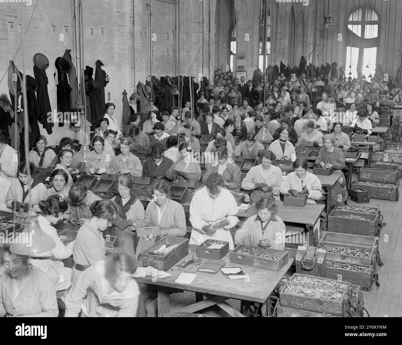 Easter at Woolwich, south-east London. Munitions work over the holiday ...