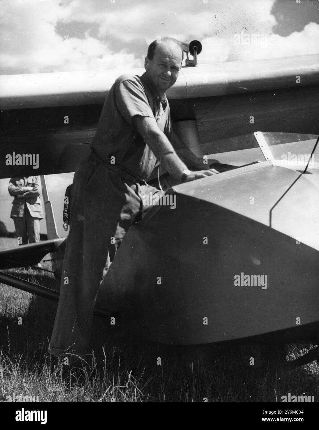 Peter Scott takes to the air in a Slingsby Sedbergh T.21.B glider at ...