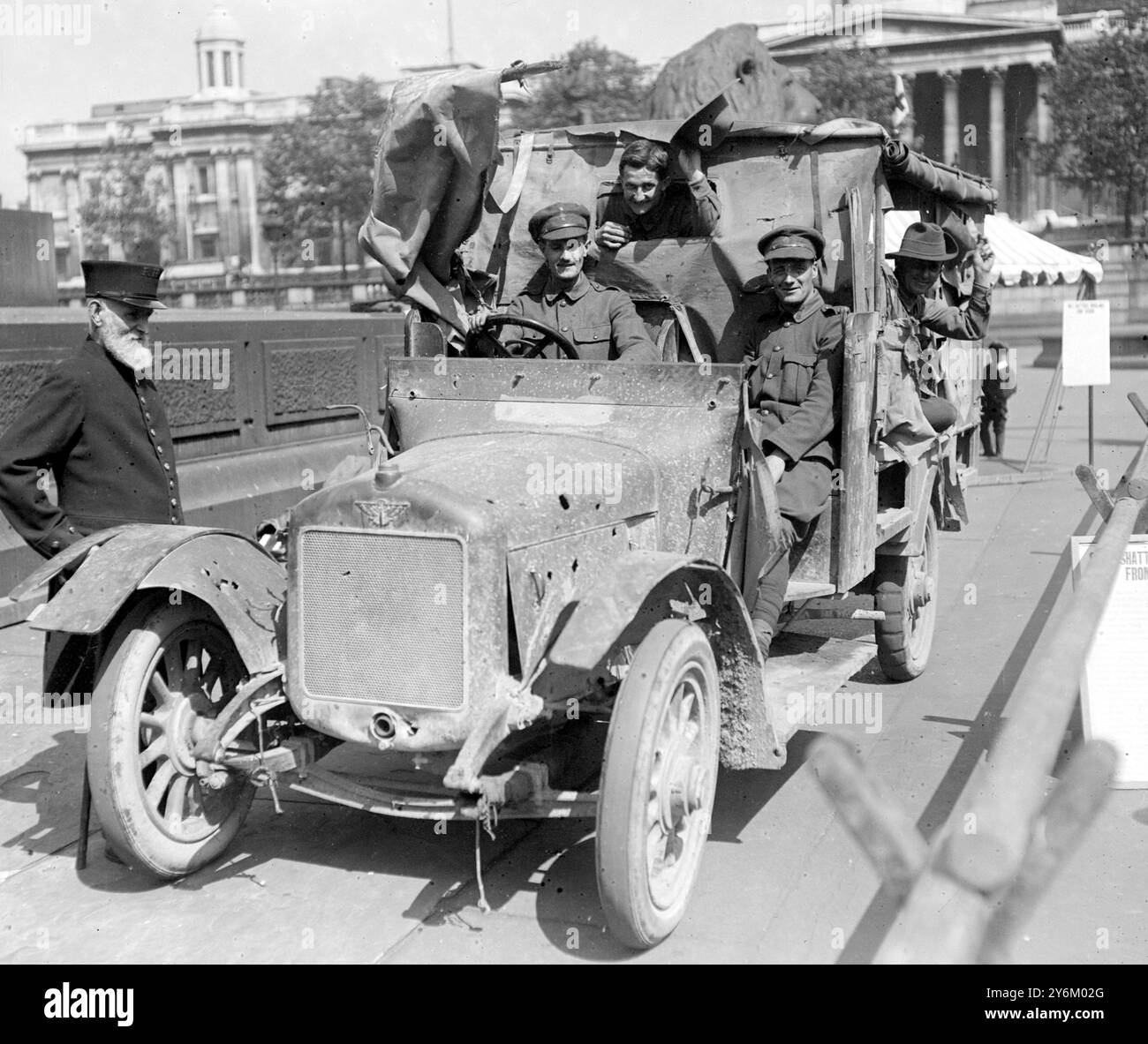 Shell shattered Ambulance from Verdun. May 1917 Stock Photo - Alamy