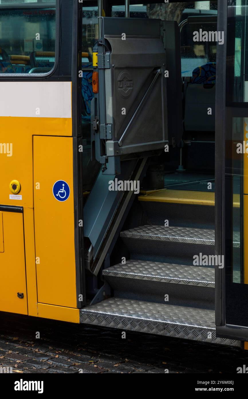 Bus, door with wheelchair system Stock Photo - Alamy