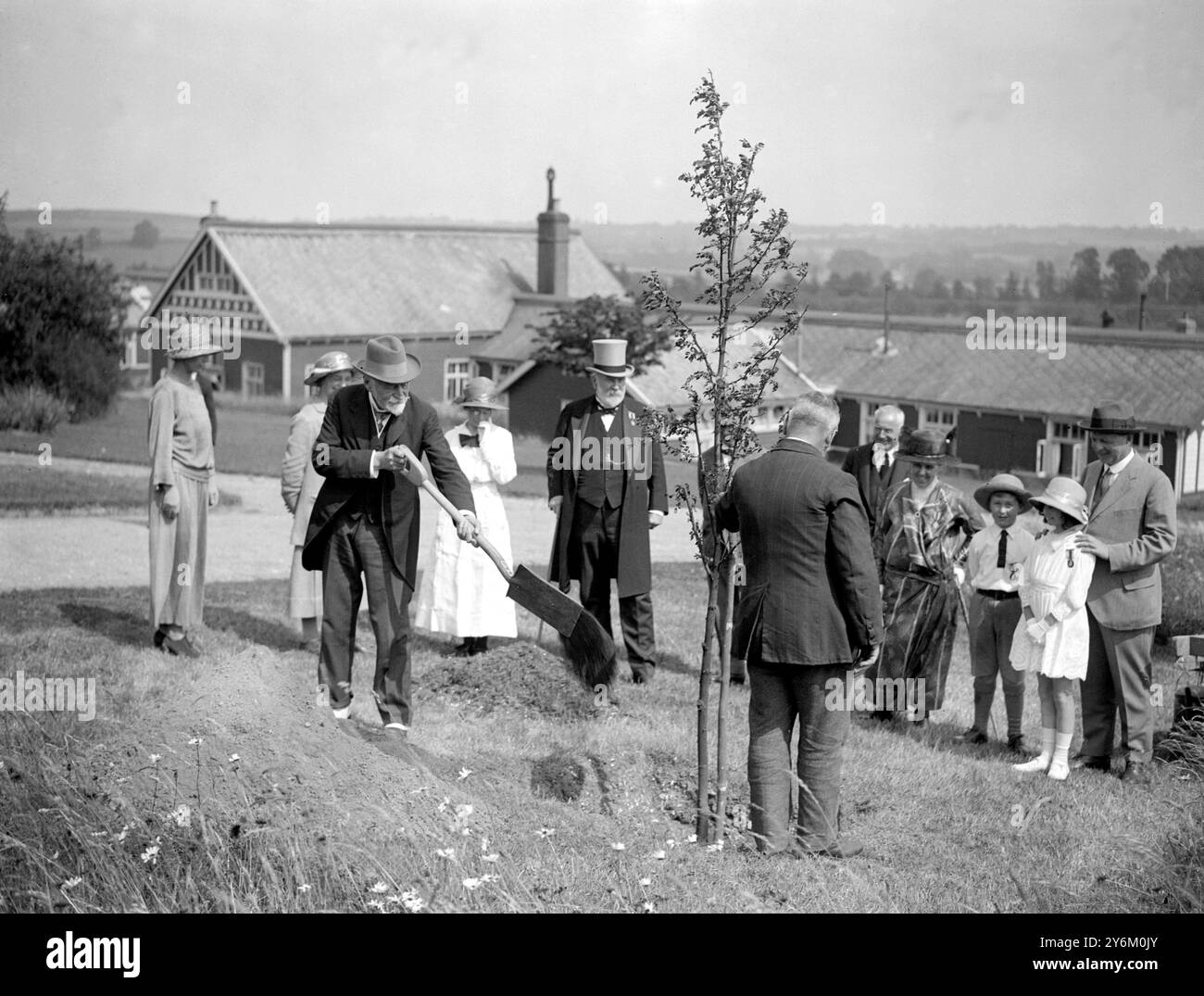 Treloar Cripple Home at Alton Hampshire. Sir Clifford Allbutt plants a ...