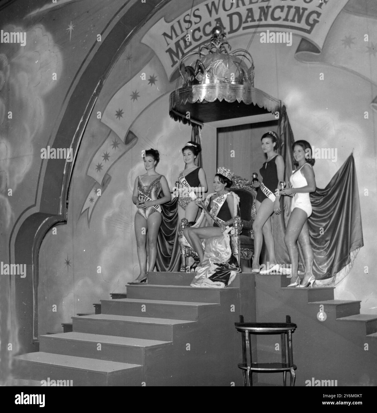 London: "Miss United Kingdom" Ann Sydney sits on her throne on the ...