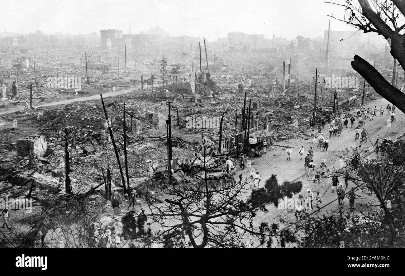 " Now a plain of black ashes" Tokyo after the earthquake and fire ...