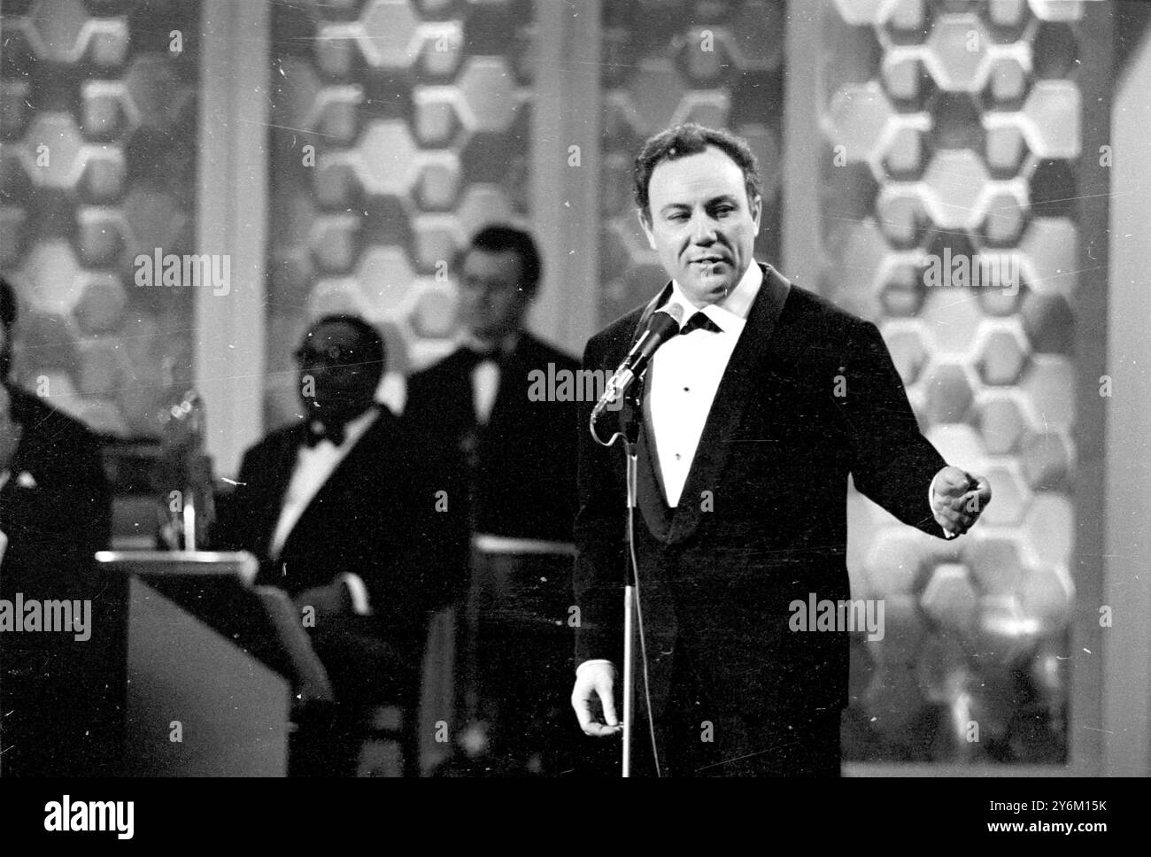 Vienna: Italy's Claudio Villa seen singing during the 1967 Eurovision ...