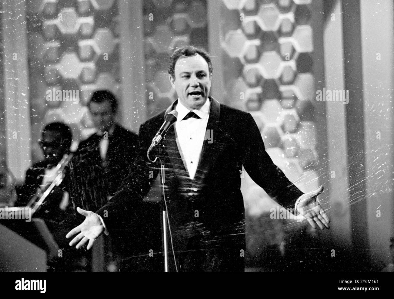 Vienna: Italy's Claudio Villa seen singing during the 1967 Eurovision ...