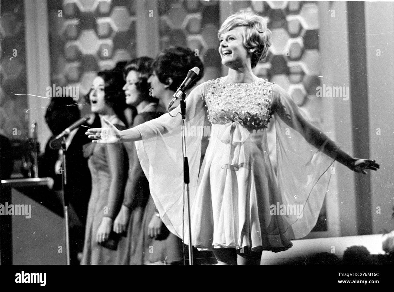 Vienna: German Inge Bruck seen singing during the 1967 Eurovision Song ...