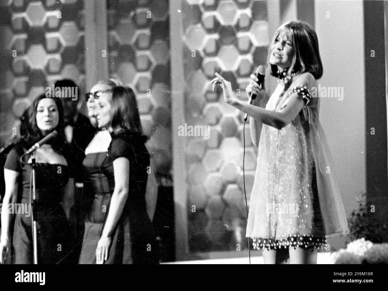 Vienna: Austria: Britian's Sandie Shaw seen singing during the 1967 ...