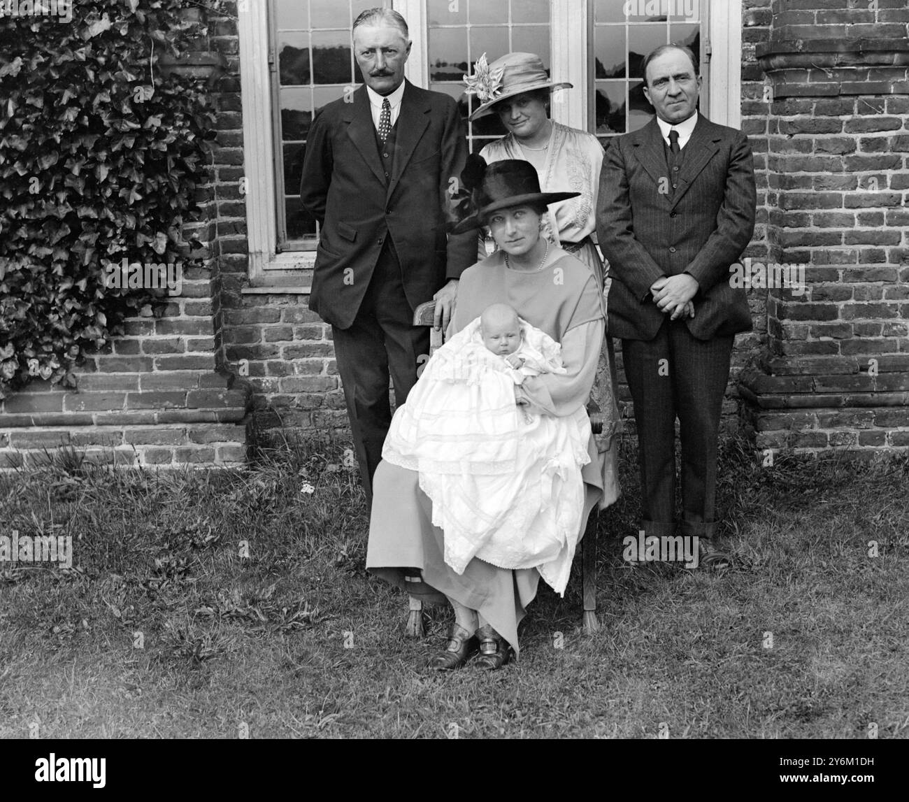 Christening of infant daughter of Viscount and Viscountess Broome. Sir ...