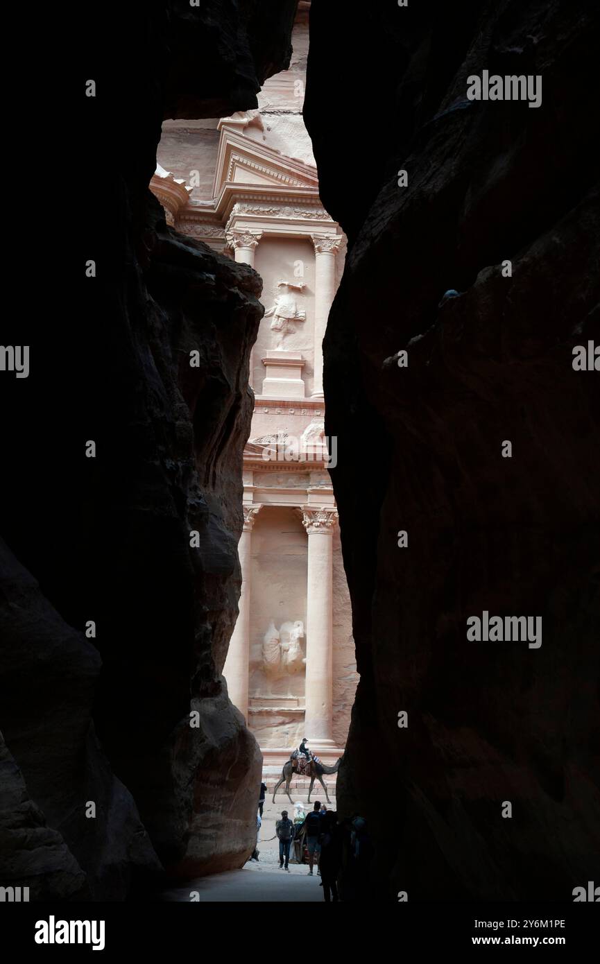 Jordan, Middle east, Petra, the incredible temple of the Khazneh, the ...