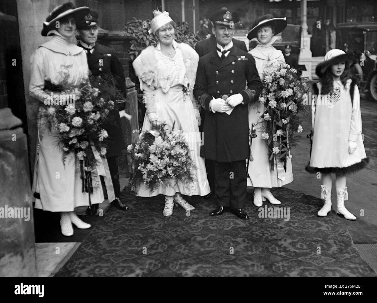 Wedding photograph of Commander Evans and Miss Elsa Andvoord ...
