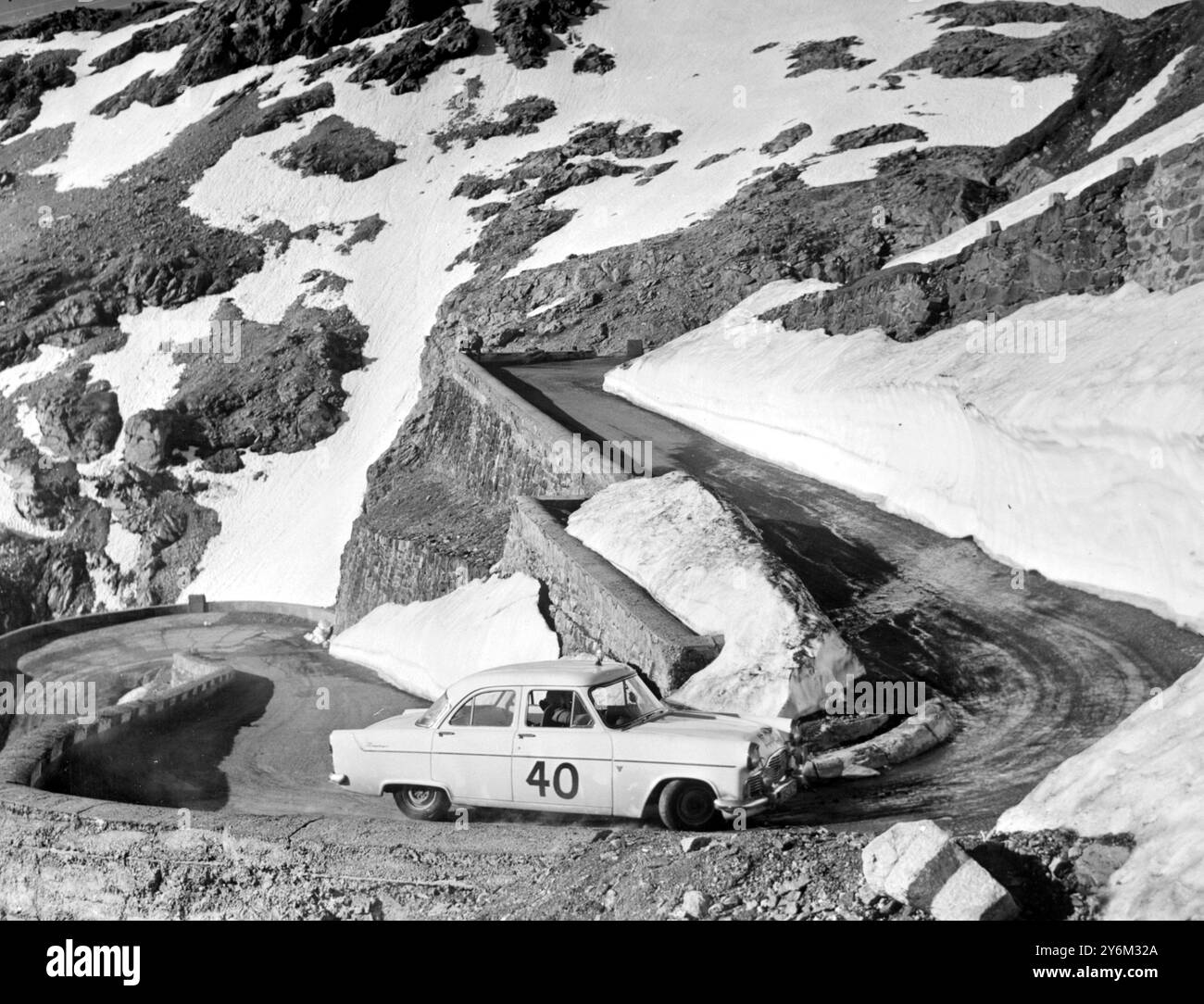 Stelvio Pass Area, Northern Italy Driving their Ford Zephyr (Rally No ...