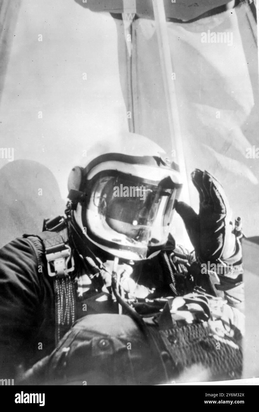 Alamagordo, New Mexico, Captain Joseph Kittinger, aged 31, is ...