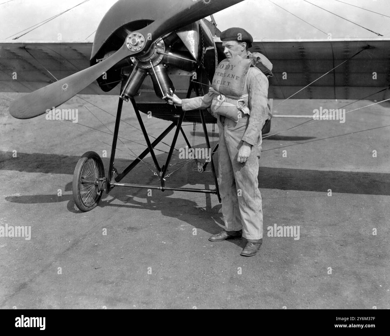 London - Paris - London Flight. W.L. Brock, American pilot possibly 11 ...