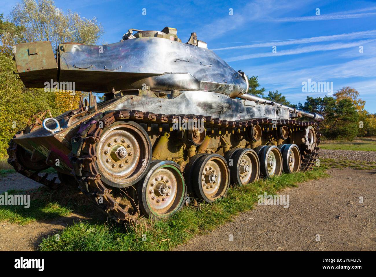 Germany, North Rhine-Westphalia, Aix-la-Chapelle (Aachen)WWII tank ...