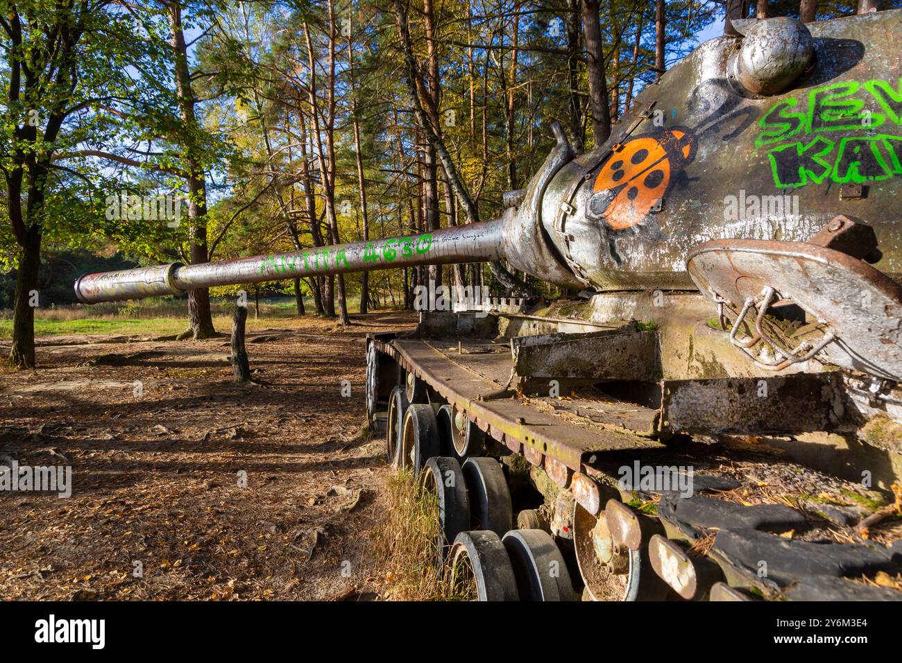 Germany, North Rhine-Westphalia, Aix-la-Chapelle (Aachen)WWII tank ...