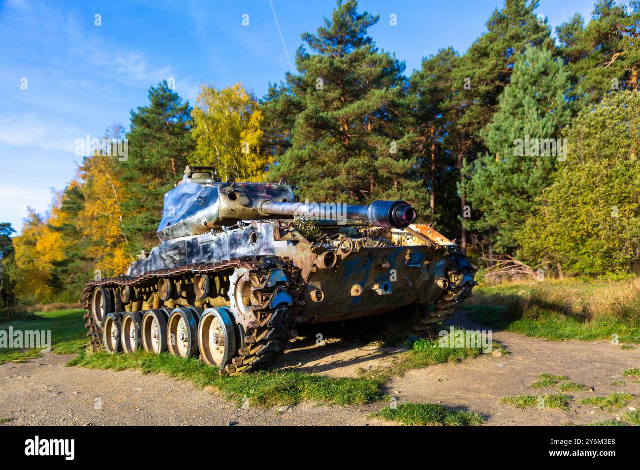 Germany, North Rhine-Westphalia, Aix-la-Chapelle (Aachen)WWII tank ...