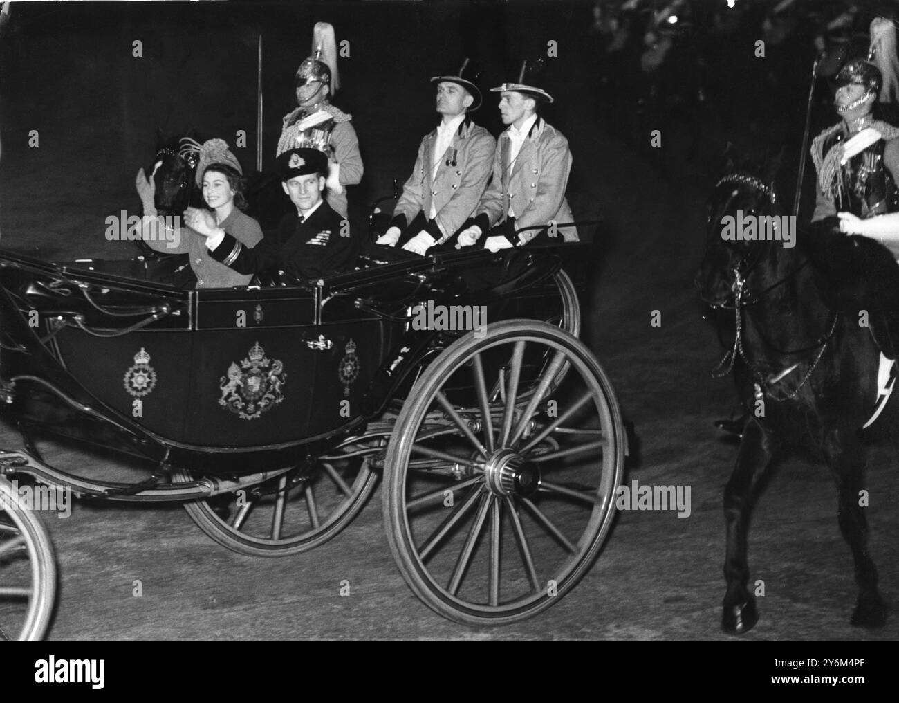 HRH Princess Elizabeth and her husband, the newly created Duke of Edinburgh (Lt Philip ...