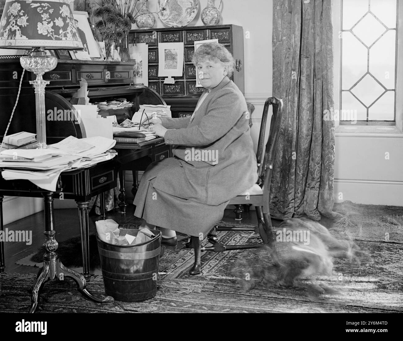 Honourable Lady Hulse, at home at Breamore House, Salisbury, Hampshire ...