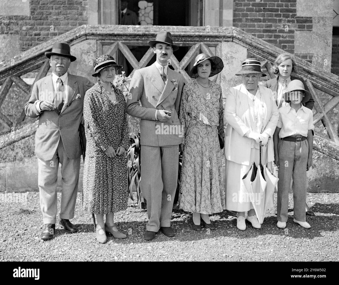 At Breamore House, Salisbury. Colonel Honourable William Lawson, Miss ...