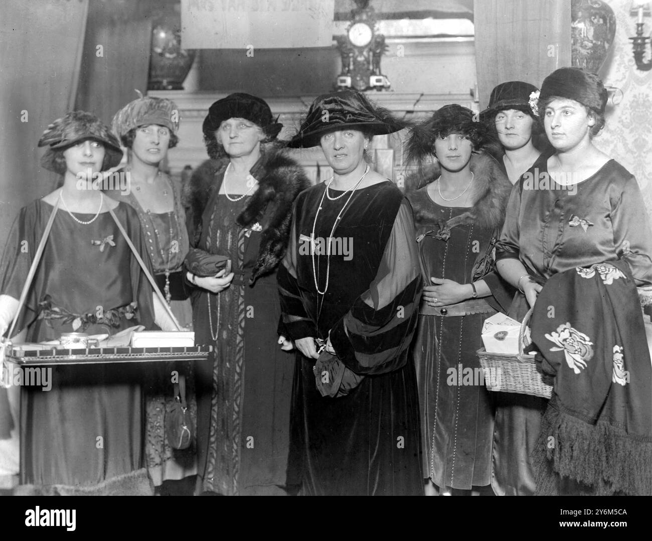 Waifs and Strays Bazaar at Claridge's Hotel, London. Left to right ...