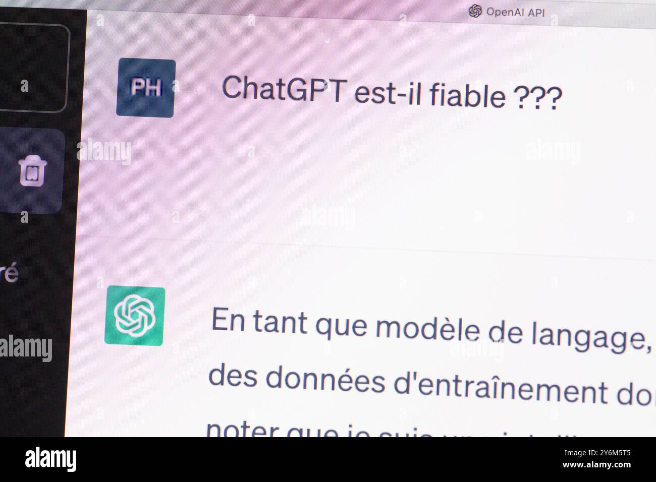 ChatGPT, advanced AI chatbot interacting in a conversational way Stock Photo - Alamy