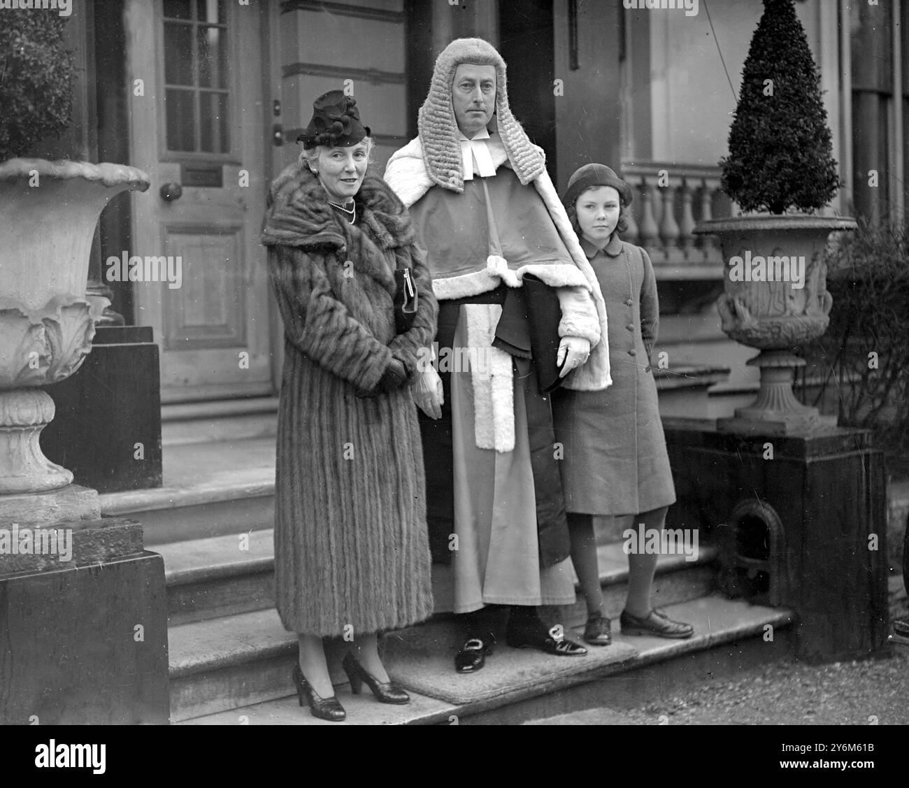 Mr Justice (Fergus) Morton, Chancery division. With his wife and ...