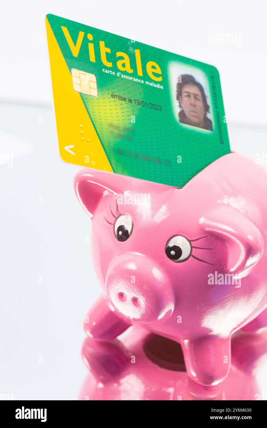 French Health card Stock Photo - Alamy