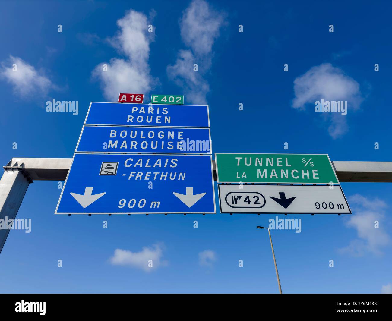 Panel on the A16 motorway Stock Photo - Alamy
