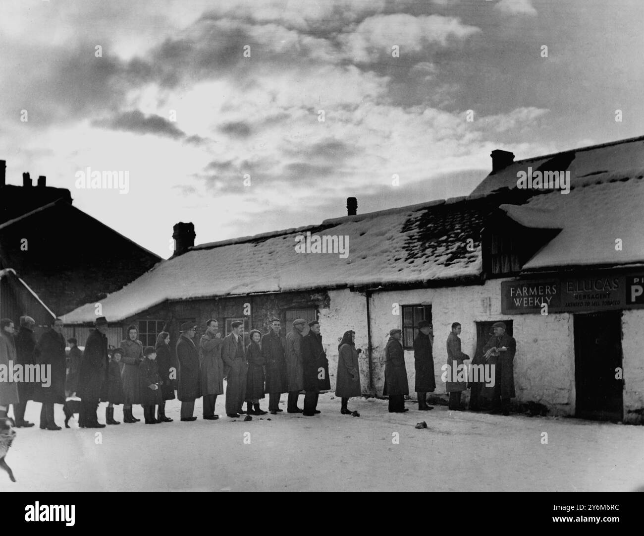Queues became part of the British way of life - this paper queue was ...