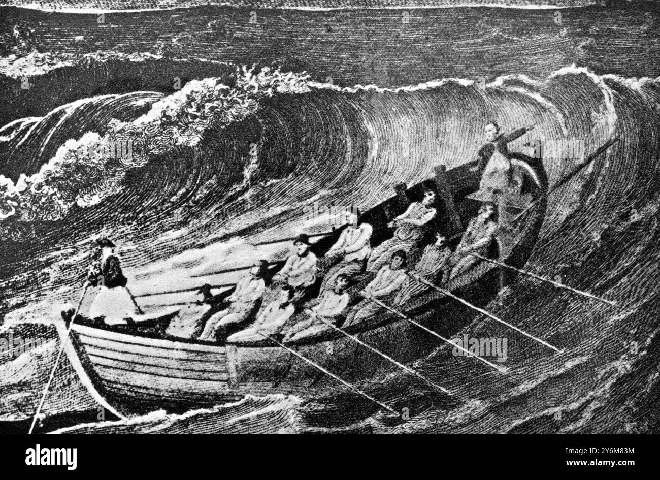The first lifeboat: The "Original," built at Tynemouth in 1789. 30 ft ...