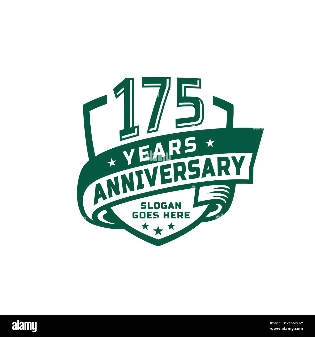 175 years anniversary celebration design template. 175th anniversary logo. Vector and ...