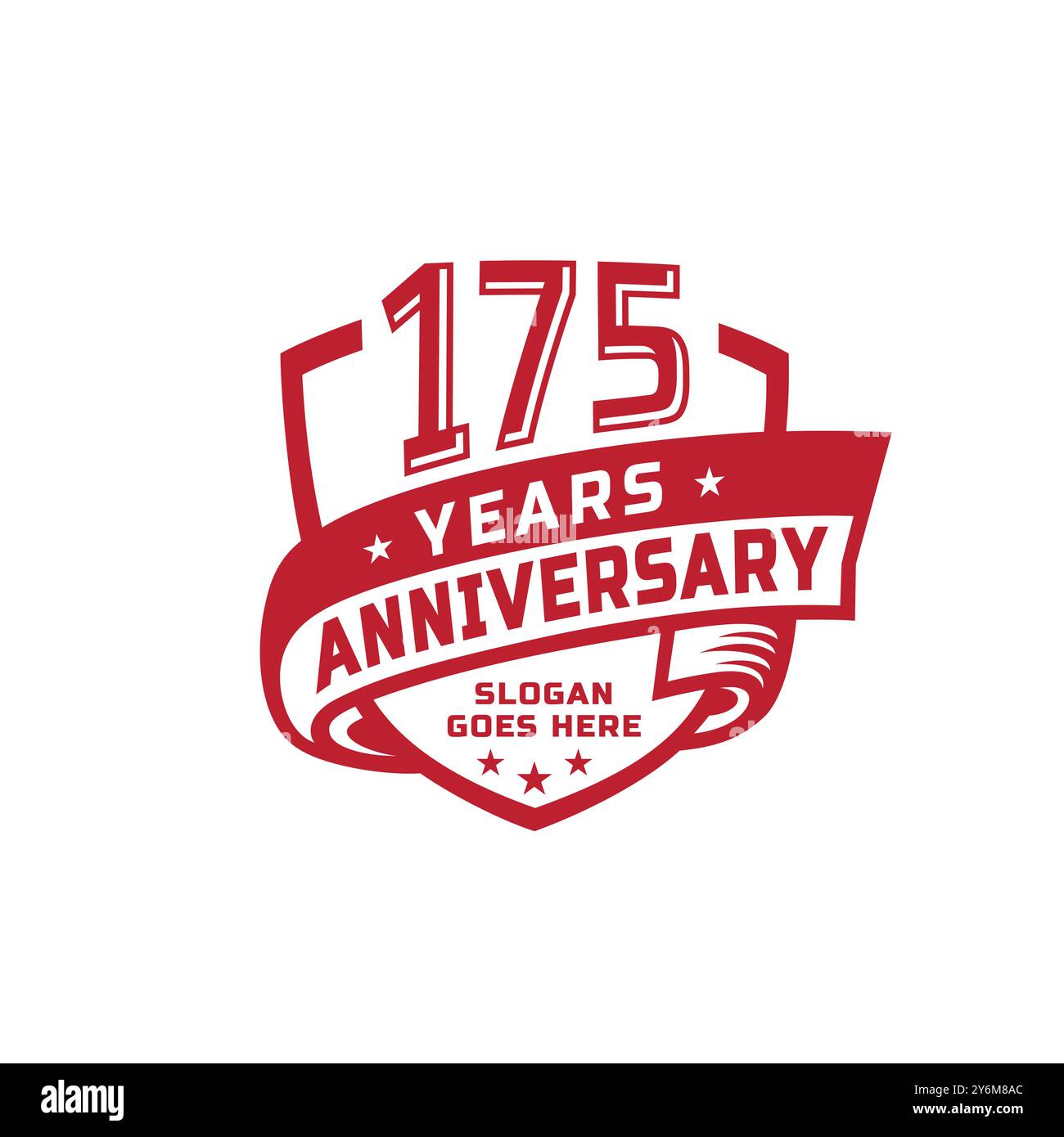 175 years anniversary celebration design template. 175th anniversary logo. Vector and ...