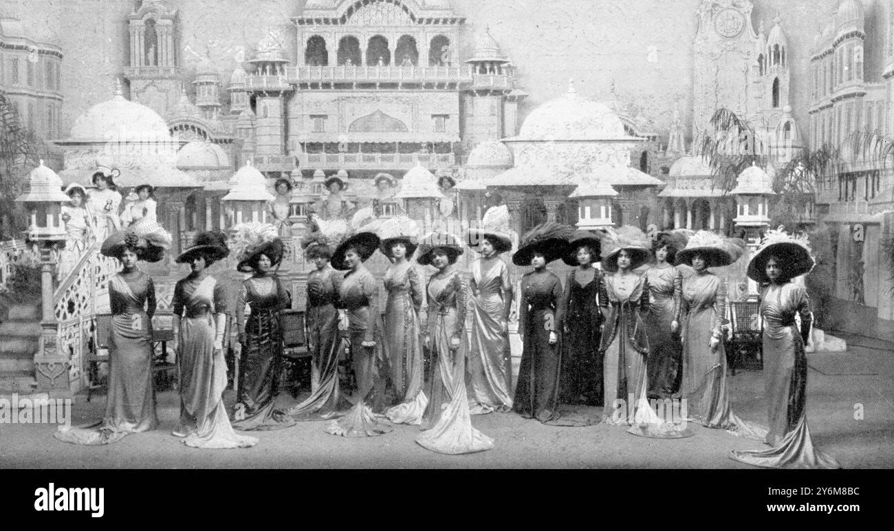 Scabbard gowns in "Our Miss Gibbs", the most novel dresses in the New ...