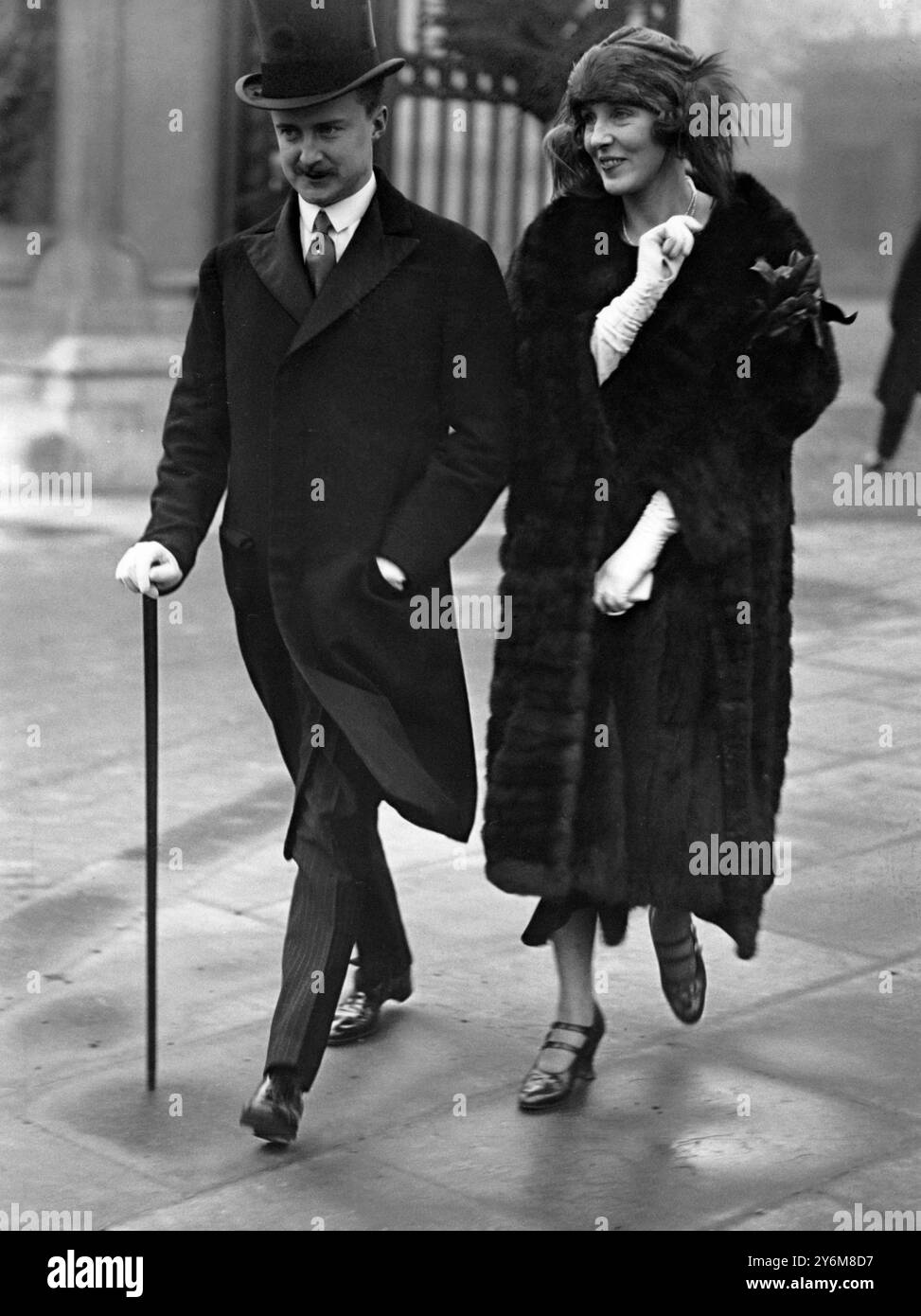 The Royal Wedding reception at Buckingham Palace Lady Diana Duff Cooper leaving the Palace with ...