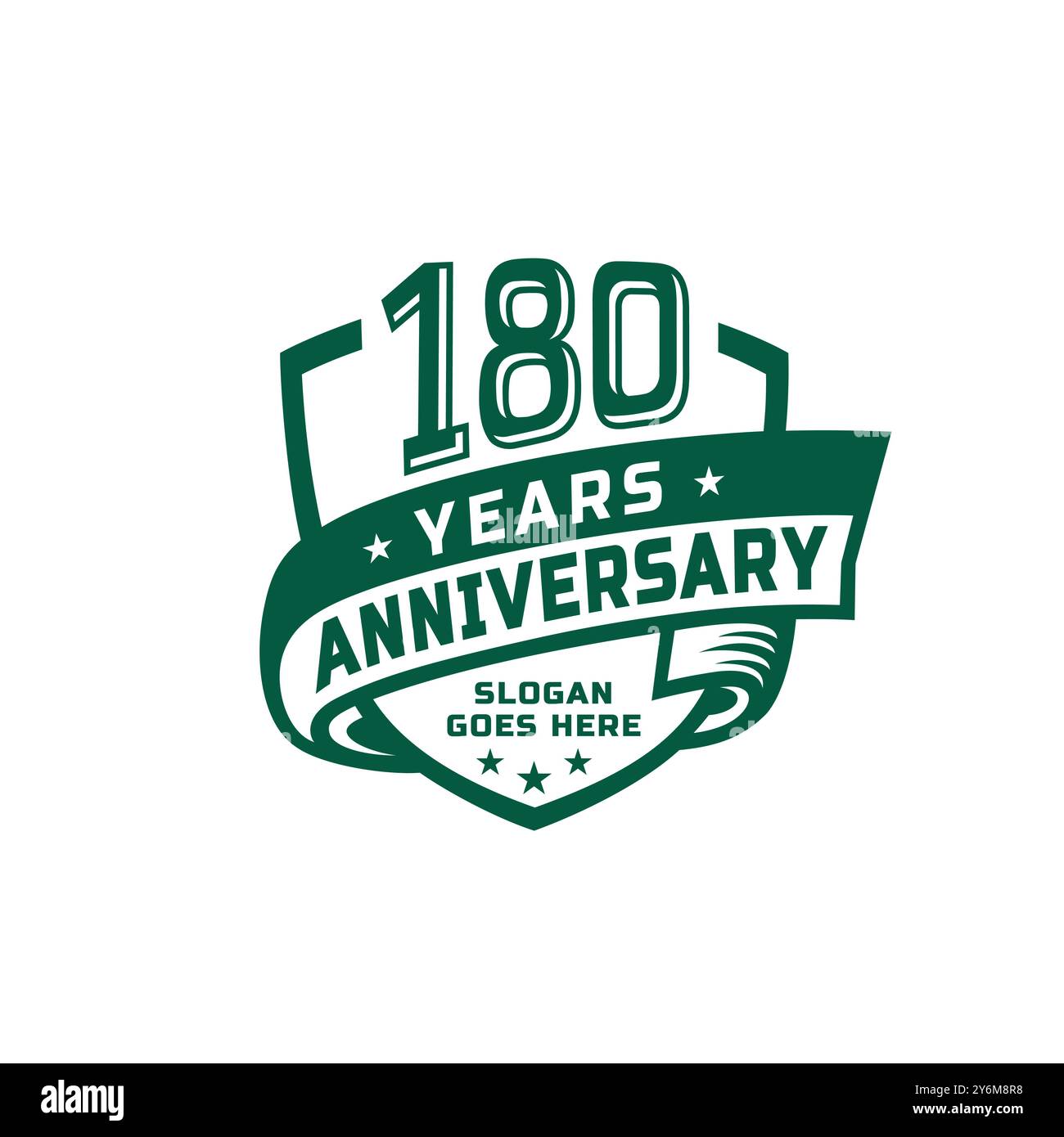 180 years anniversary celebration design template. 180th anniversary ...